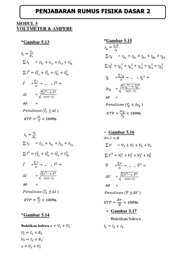 Penjabaran Rumus Modul 5&6 | PDF