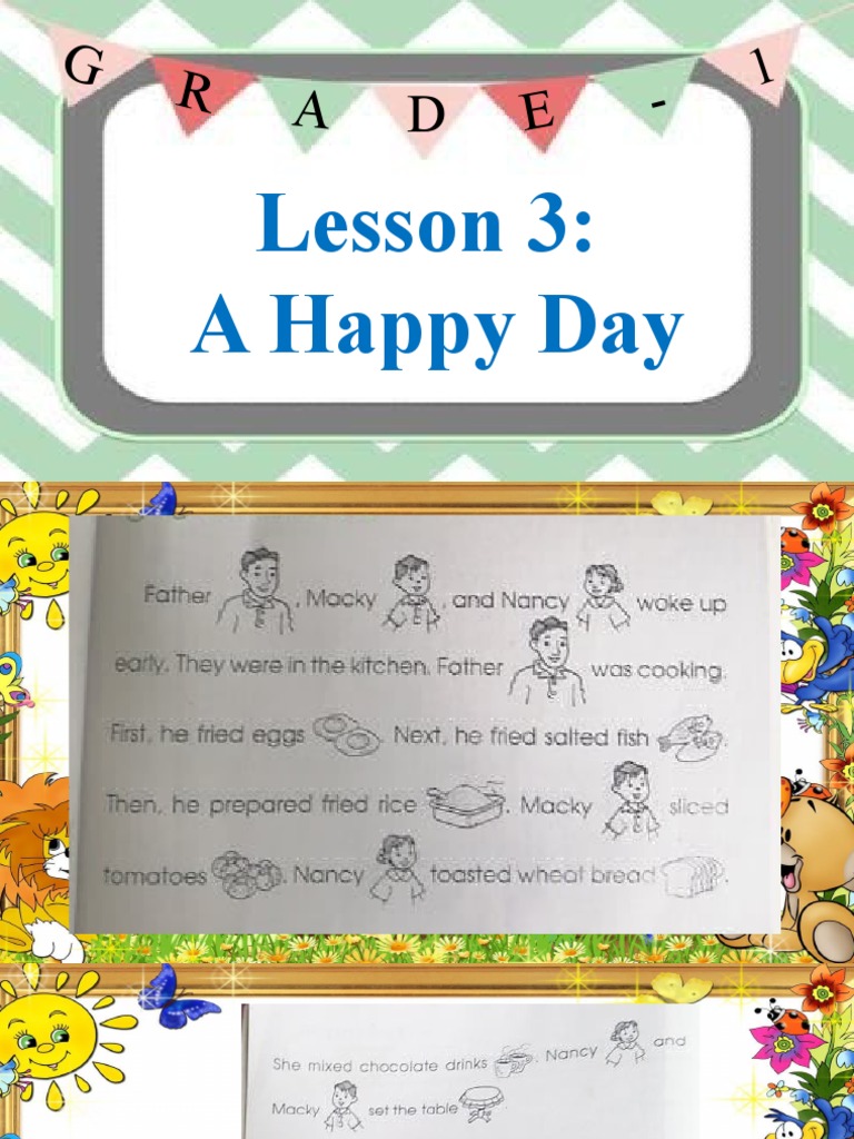 Lesson 3 A Happy Day | PDF