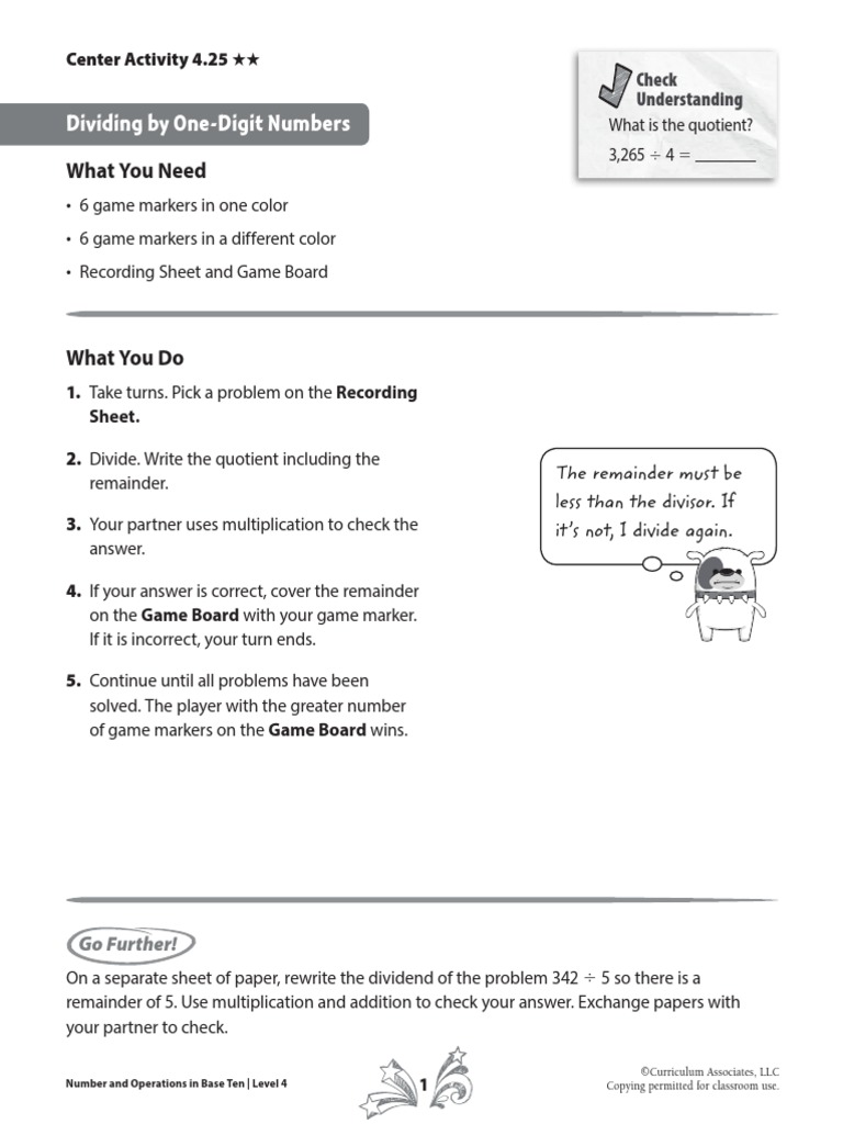 I-Ready At-Home Math G4 C2 Activities | PDF | Mathematics | Arithmetic