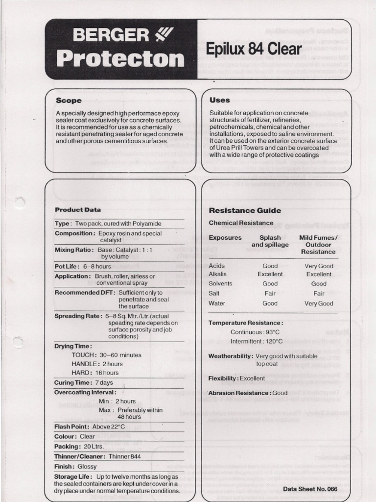 DS 066 Epilux 84 Clear | PDF | Paint | Epoxy