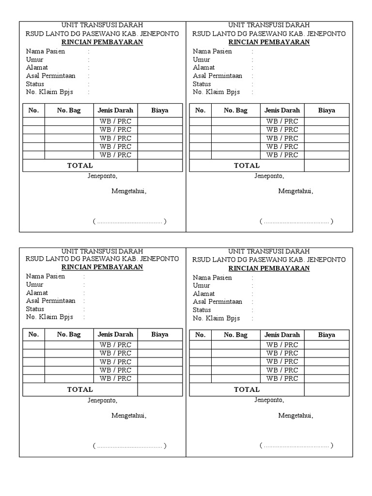 Kwitansi Pembayaran Umum | PDF