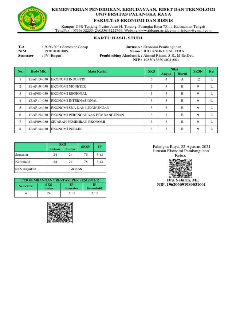 KHS dan KRS Juliandre Saputra | PDF