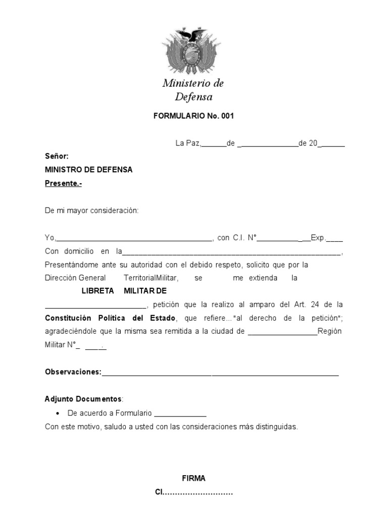 Formulario 001 | PDF