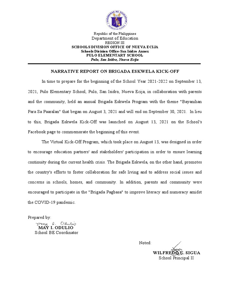 Narrative Brigada Kick Off | PDF