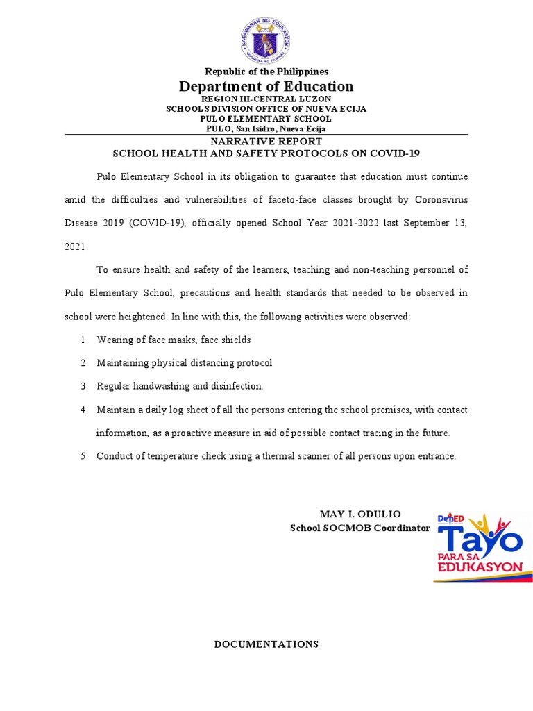 Department of Education: Republic of The Philippines | PDF | Health ...