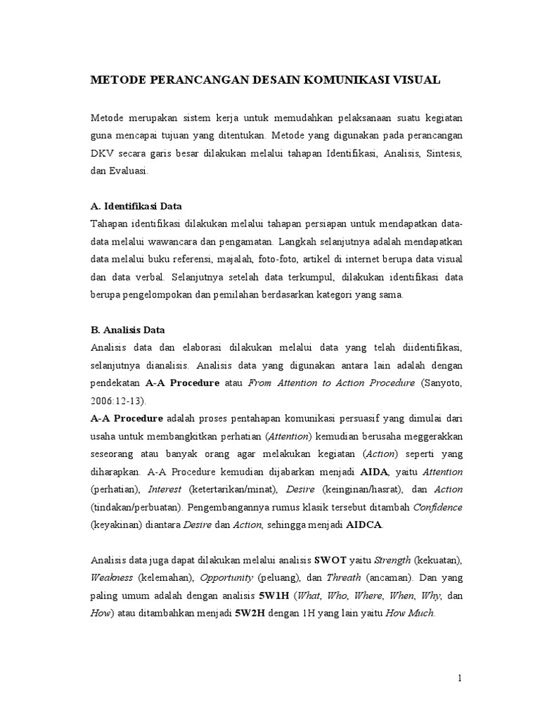 3.2 Metode Perancangan DKV | PDF