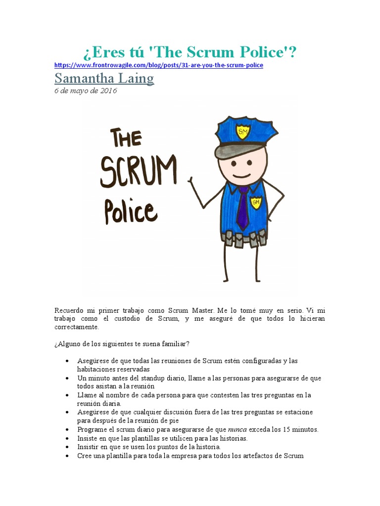 The Scrum Police | PDF | Scrum (desarrollo de software)