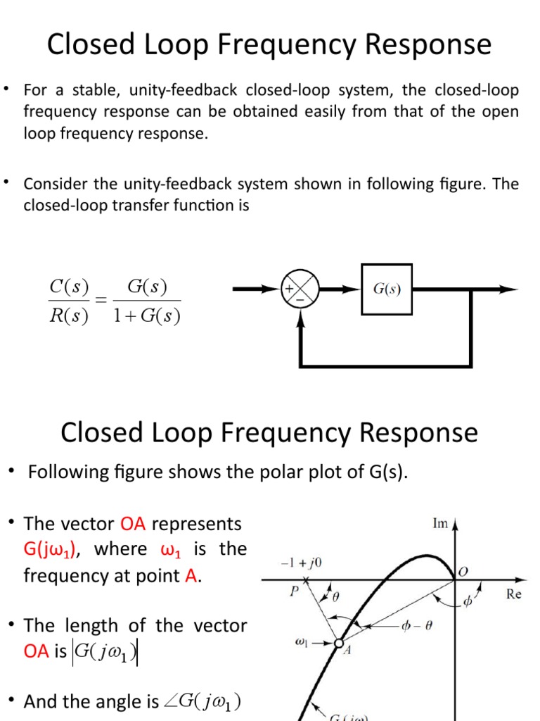 Closed Loop Frequency Response: S G S G S R S C | PDF | Control Theory | Angle
