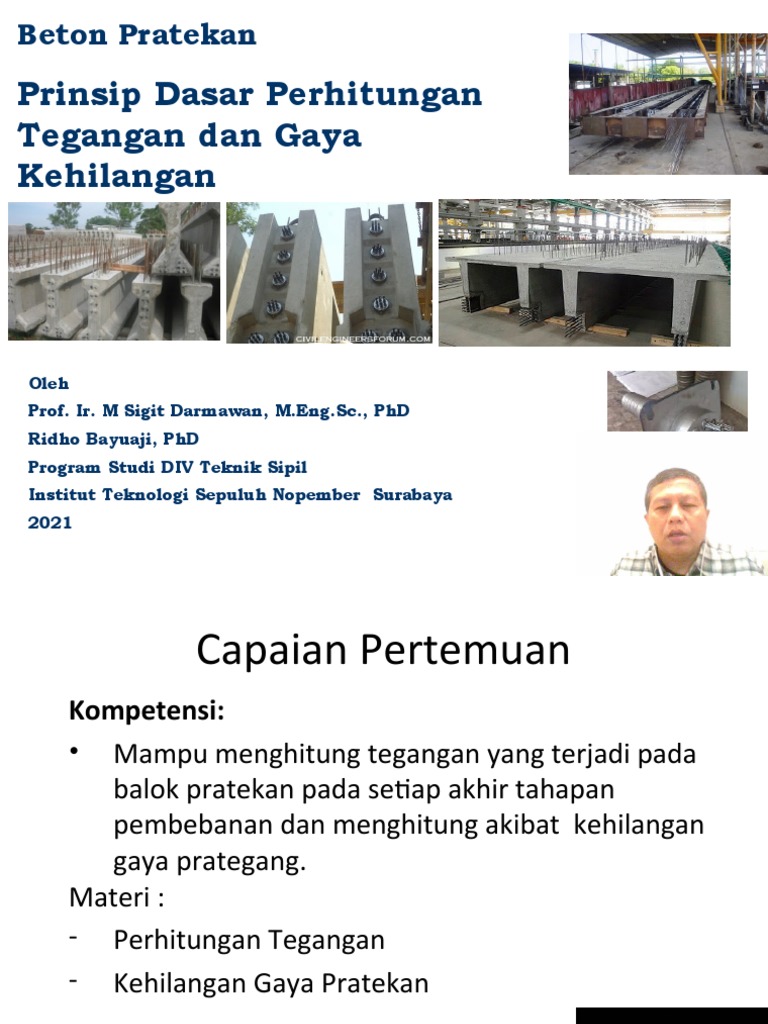 Minggu Ke-4-5 Prinsip Dasar Perhitungan Beton Pratekan Dan Kehilangan ...