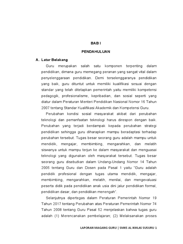 LAPORAN MAGANG Fix | PDF