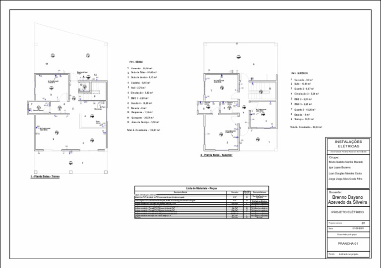 Projeto Elétrico - Prancha Final | PDF | Equipamento | Casa