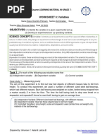 Science Process Skills Worksheet | PDF | Observation | Science