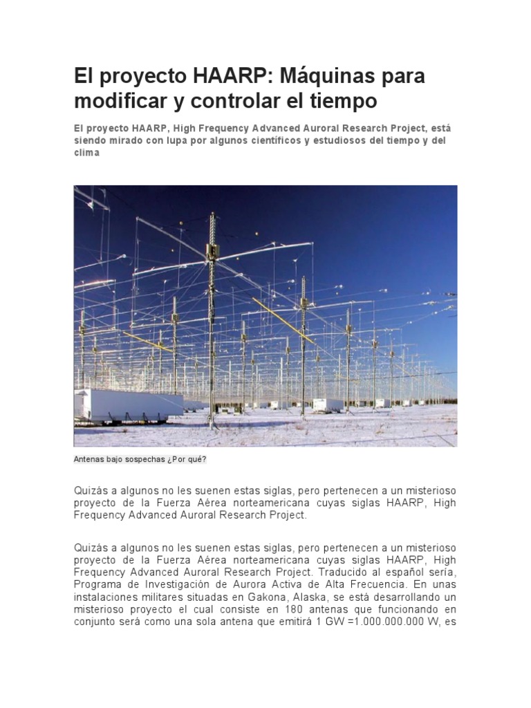 El Proyecto HAARP PARTE I | PDF | Nikola Tesla | Tierra