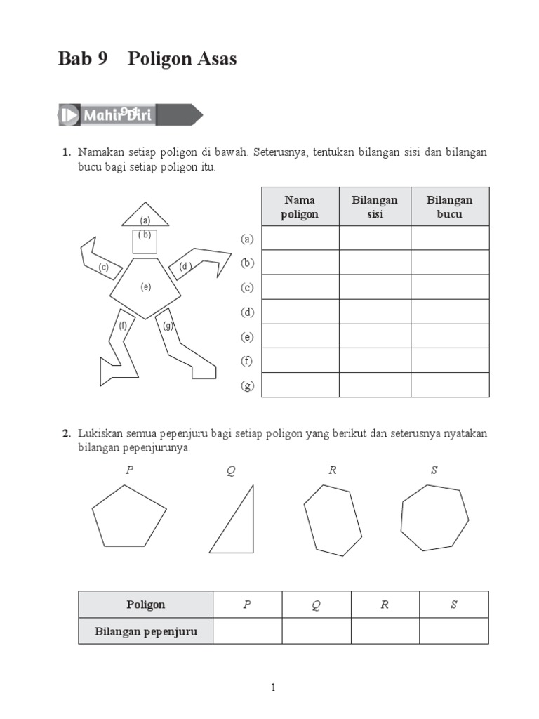 LATIHAN Bab 9 Poligon Asas Siri 1 | PDF