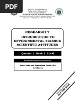 Ste Research-7 q1 Melc-1 Week-1 | PDF | Learning | Critical Thinking