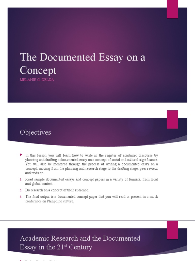 The Documented Essay On A Concept | PDF | Essays | Academic Publishing