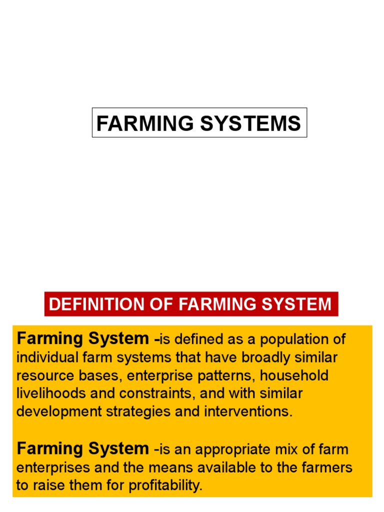 Farming System | PDF | Agriculture | Sustainability