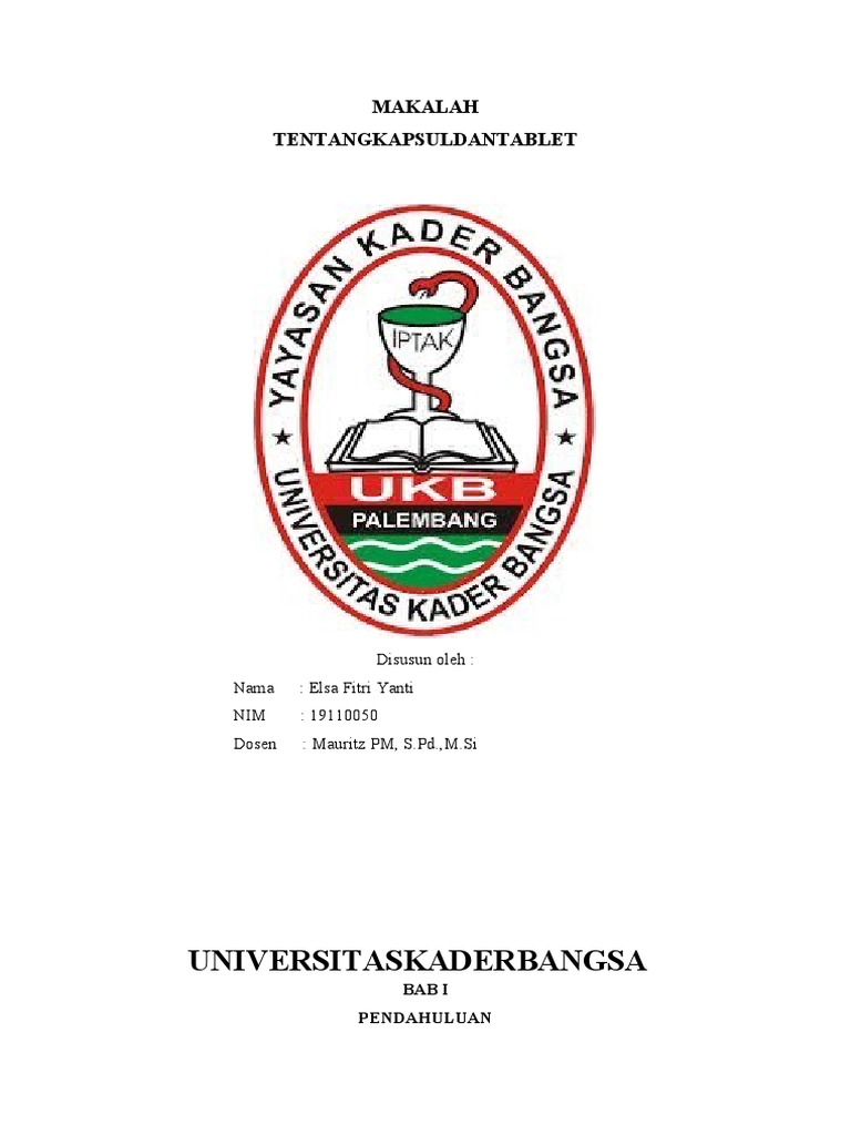 Makalah Kapsul Dan Tablet (Elsa) | PDF
