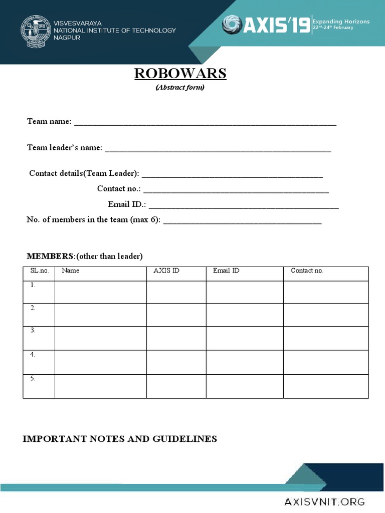 Robowars: Important Notes and Guidelines | PDF | Robot | Robotics