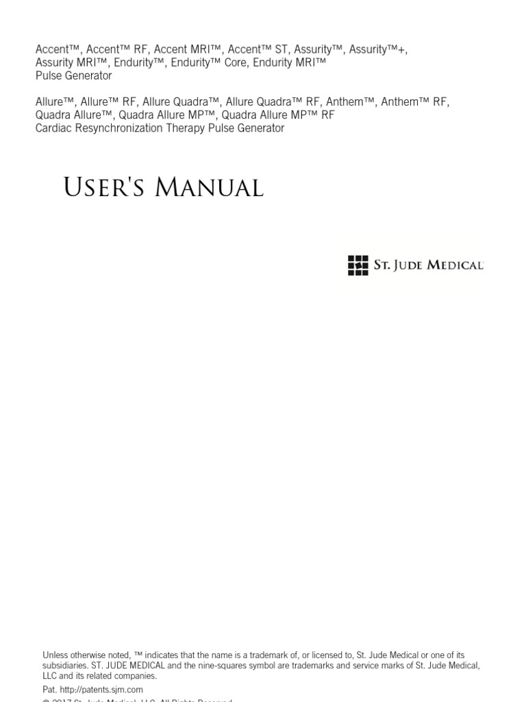 Manual - ST Jude Pacemaker PM2140 | PDF | Artificial Cardiac Pacemaker ...