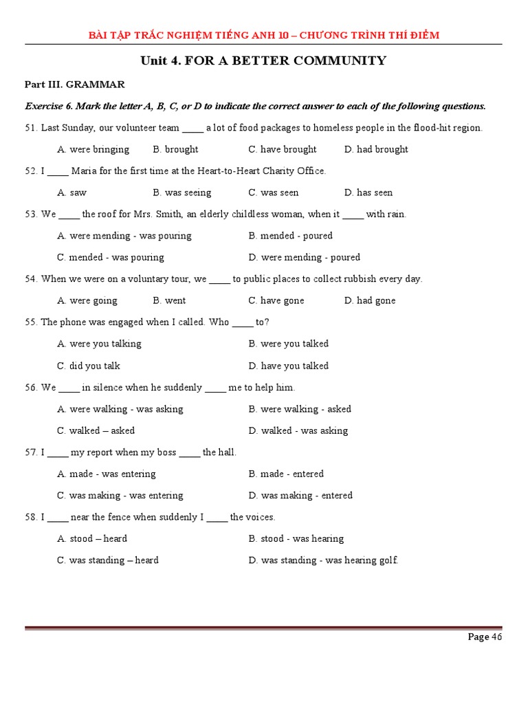 Unit 4 Qk Qktd Bài Tập | PDF