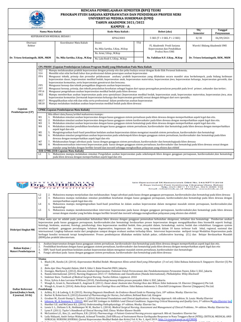 Rps KMB I Reguler Ok | PDF