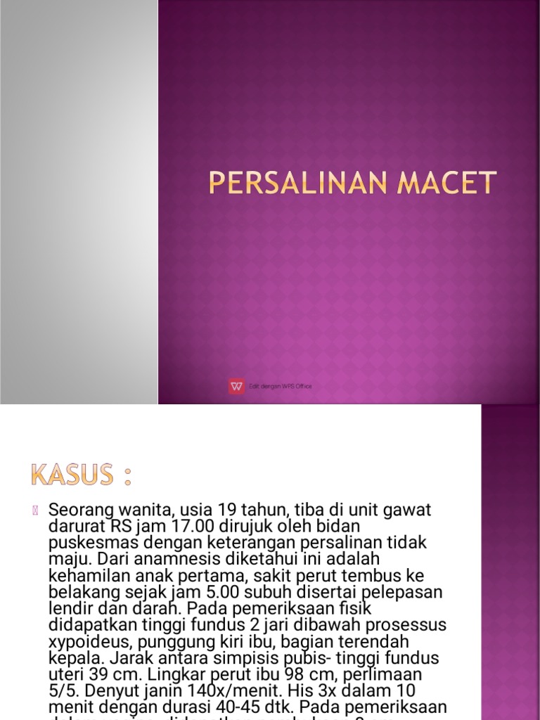 Tentang Persalinan Macet | PDF | Kesehatan Holistik