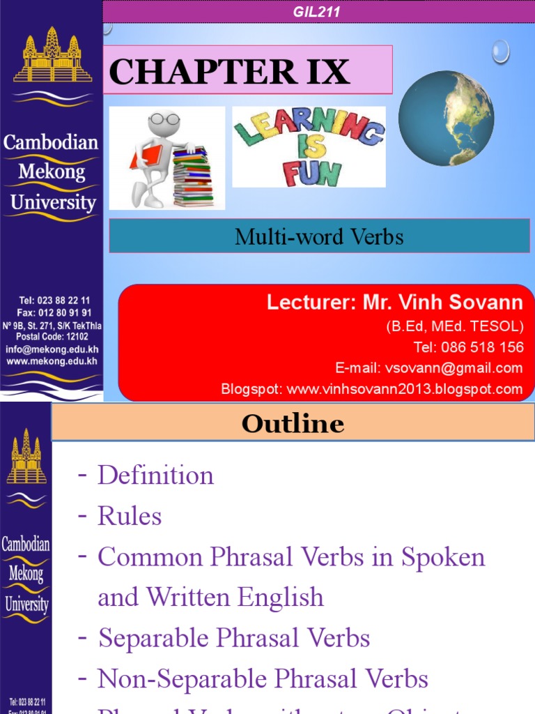 Understanding Multi-word Verbs | PDF | Verb | Phrase