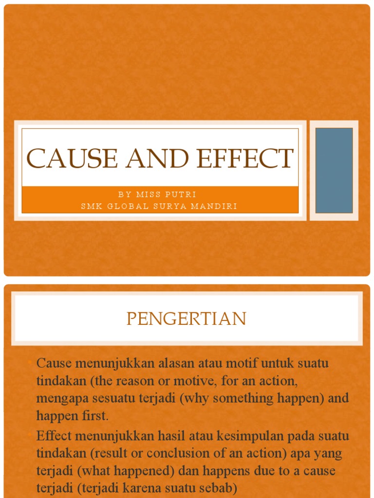 Cause and Effect Materi Kelas 12 | PDF | Indonesian Language | Linguistic Morphology