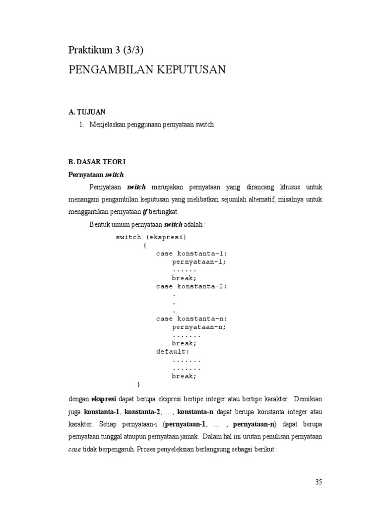 Prakt 3 - 3 Decision | PDF