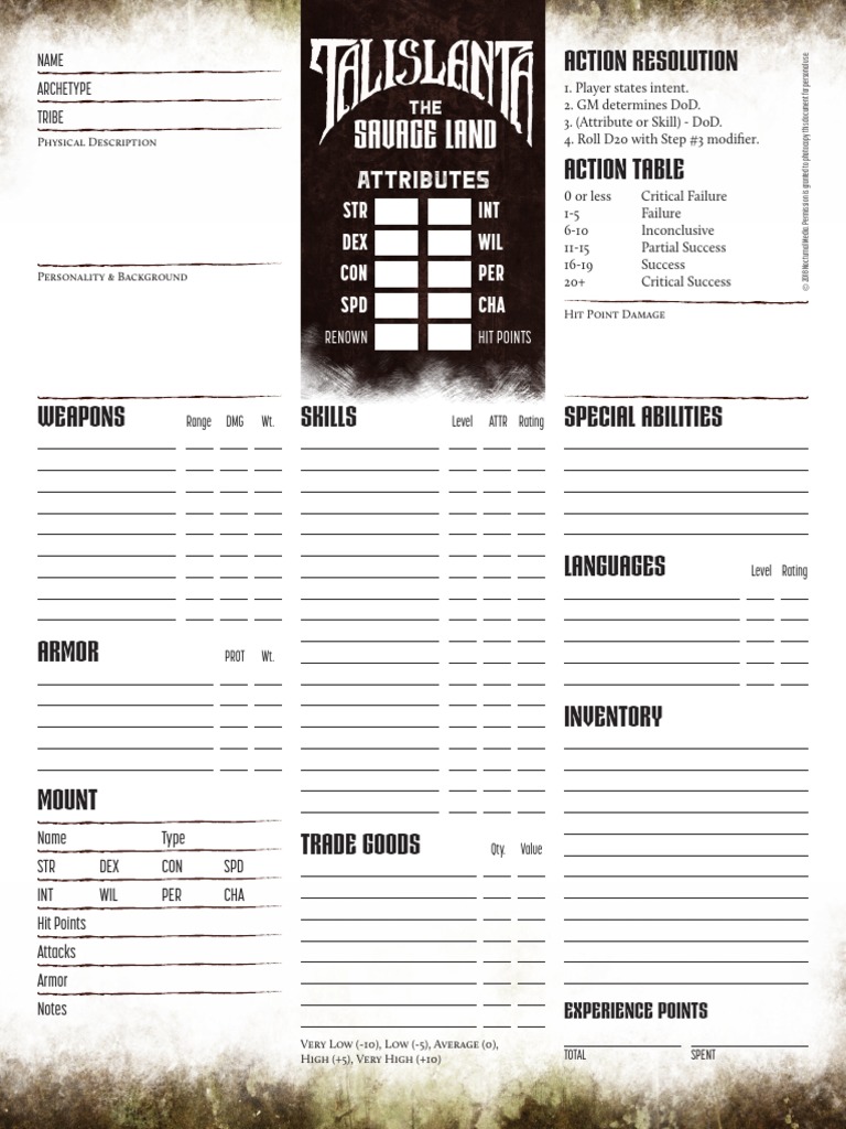 Talislanta - The Savage Land - Sheets | Download Free PDF ...