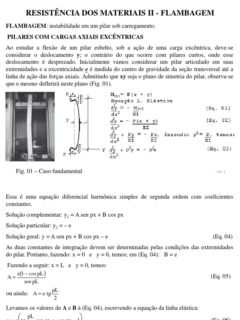 4 0 Colunas Flambagem Exemplos | PDF | Flambagem | Estresse (Mecânica)