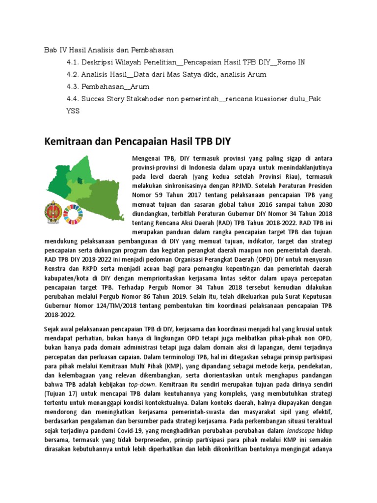 Pencapaian Hasil TPB DIY - 2021 | PDF