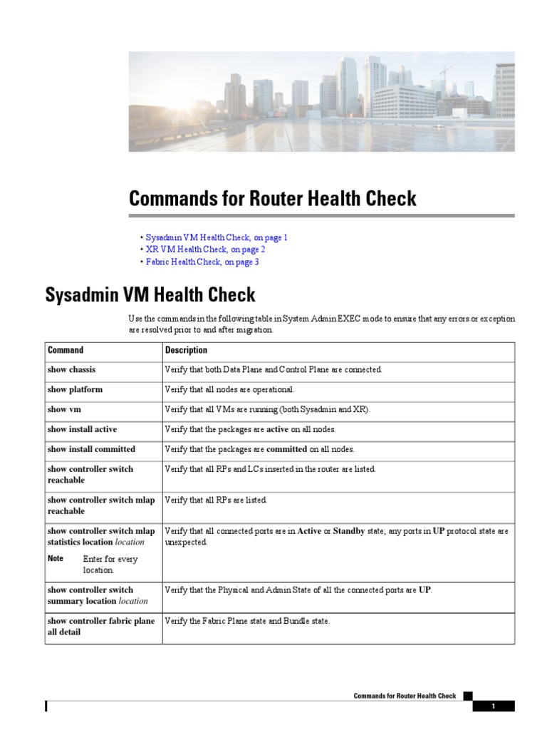 Commands For Router Health Check | PDF | Network Architecture | Network ...