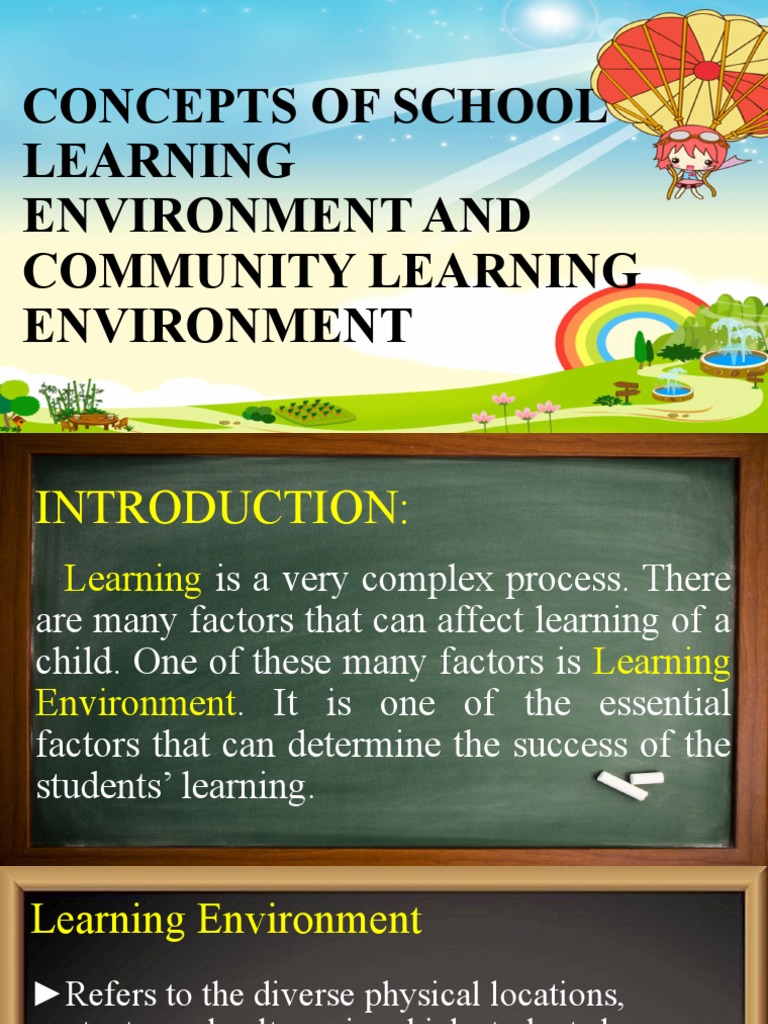 Concepts of School Learning Environment and Community Learning ...