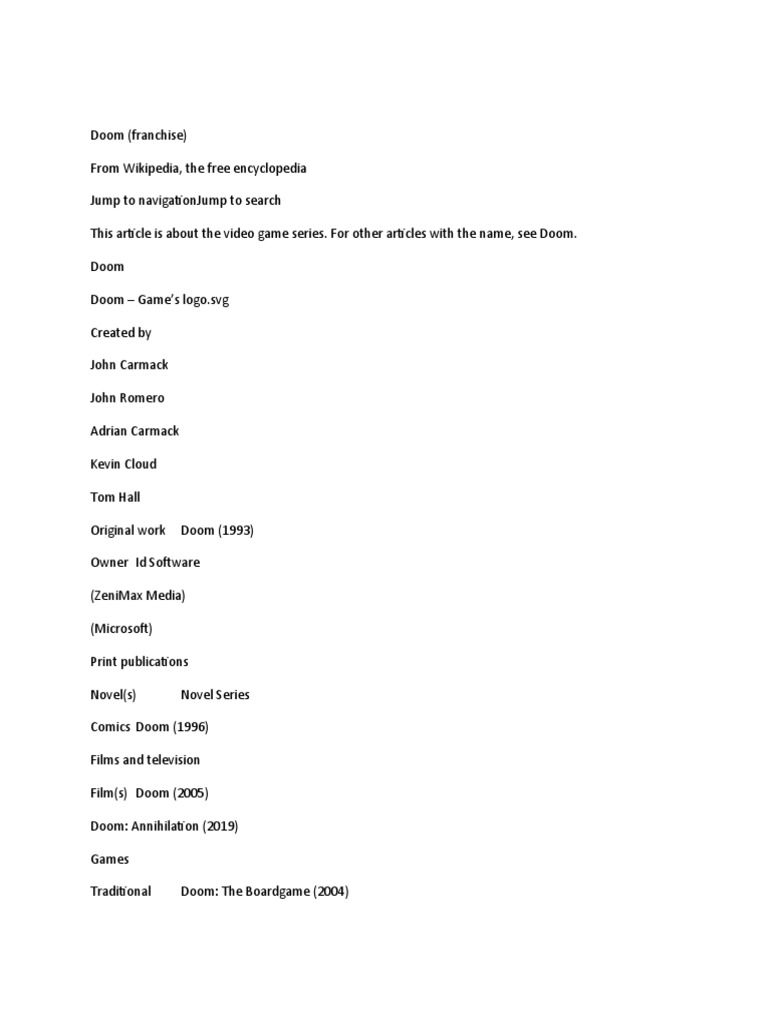 Doom | PDF | Video Games