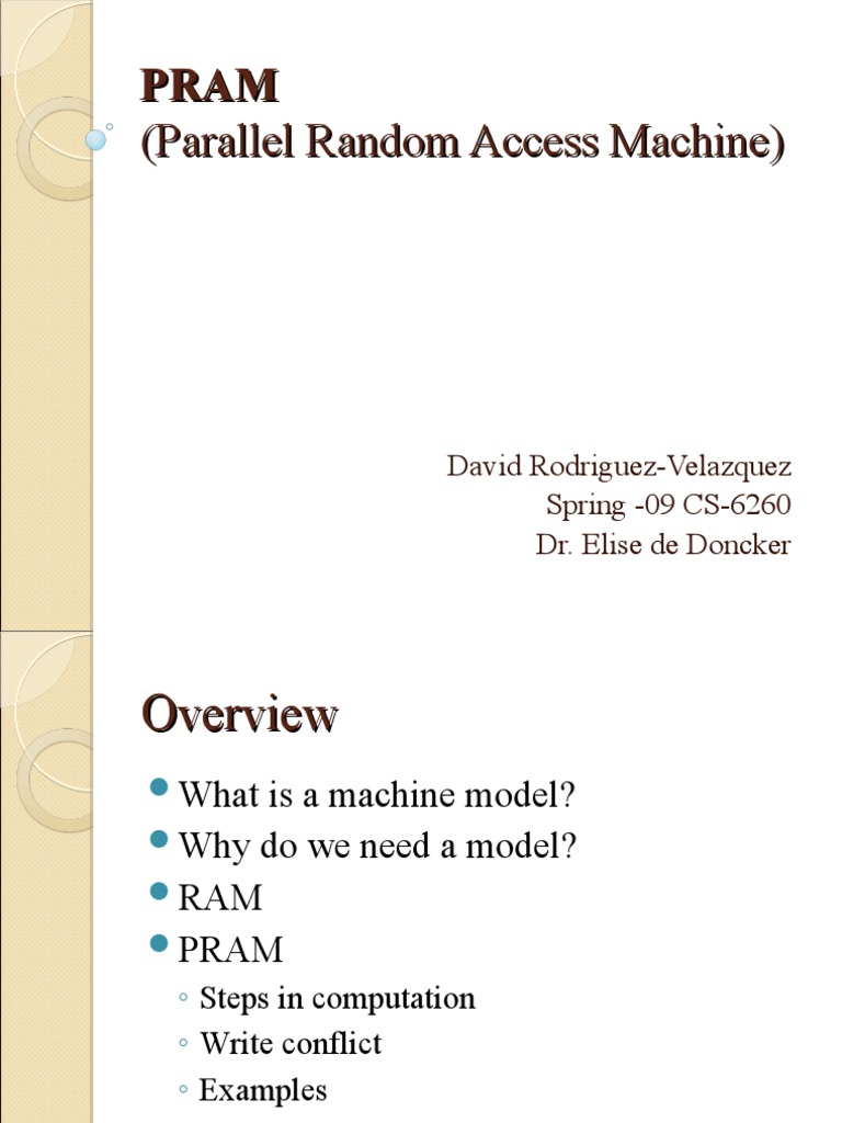 Parallel Random Access Machine | PDF | Parallel Computing | Central Processing Unit
