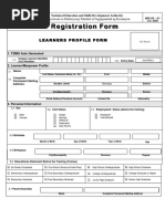 Modified Als Enrolment Form (Af2) Learner's Basic Profile | PDF | Learning | Behavior Modification