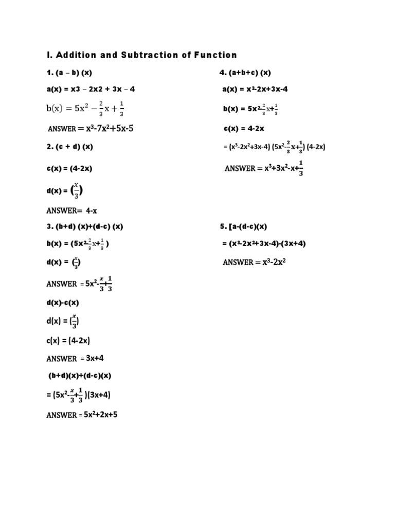 Multiplication, Division and Composition of Polynomial Functions | PDF ...