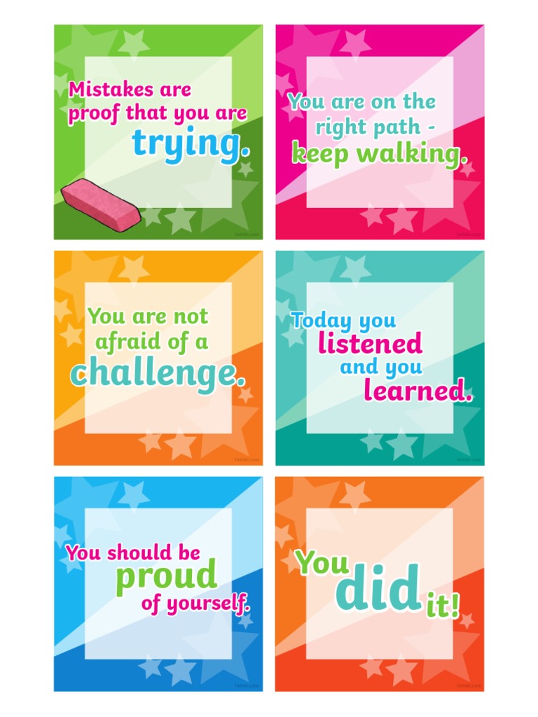 Us2 P 20 100 Growth Mindset Praise and Encouragement Notes - Ver - 3 ...