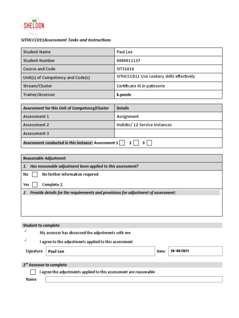 Preparing Dishes Efficiently and Safely Using Effective Cookery Skills ...