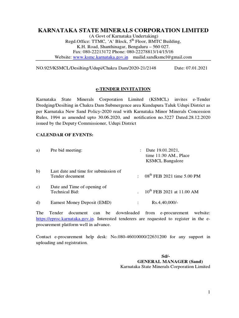 Karnataka State Minerals Corporation Limited: WWW - Ksmc.karnataka ...