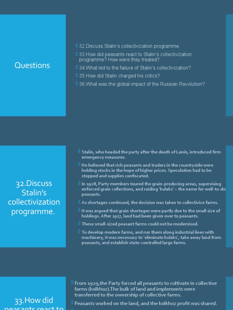 Stalin's Collectivization Programme Explained | PDF | Joseph Stalin ...