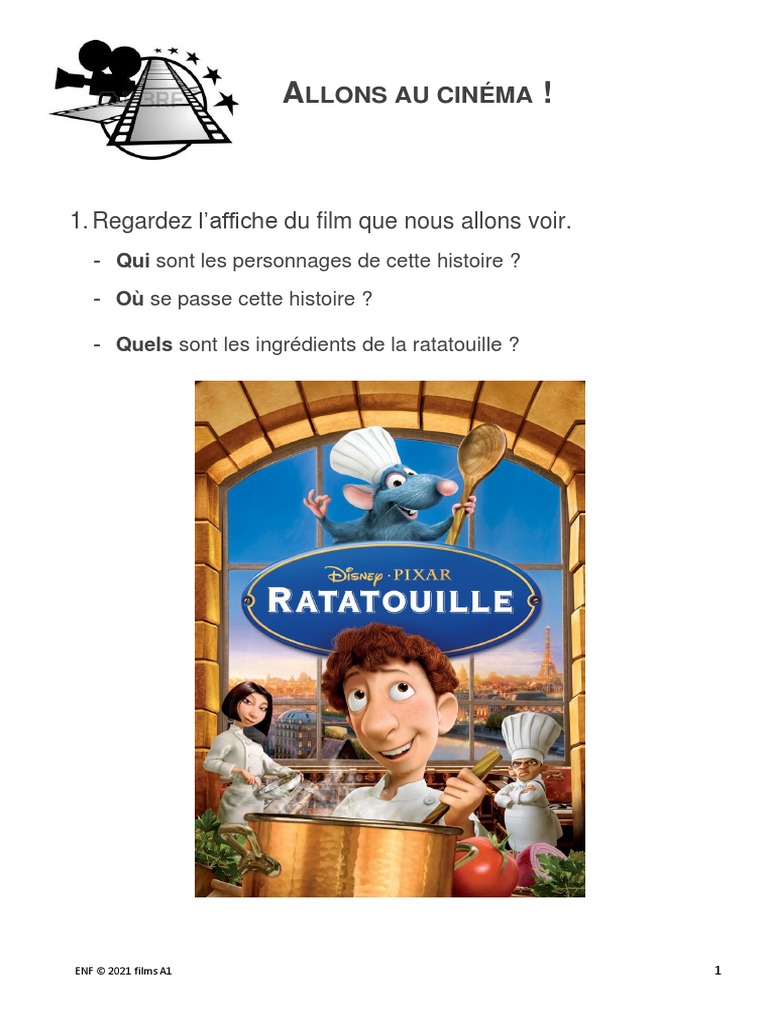 Ratatouille Fiche A1 | PDF