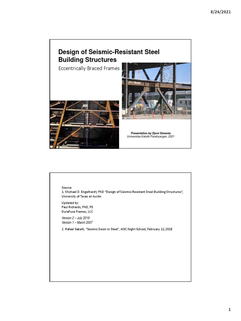 Eccentrically Braced Frames | PDF | Strength Of Materials | Plasticity ...