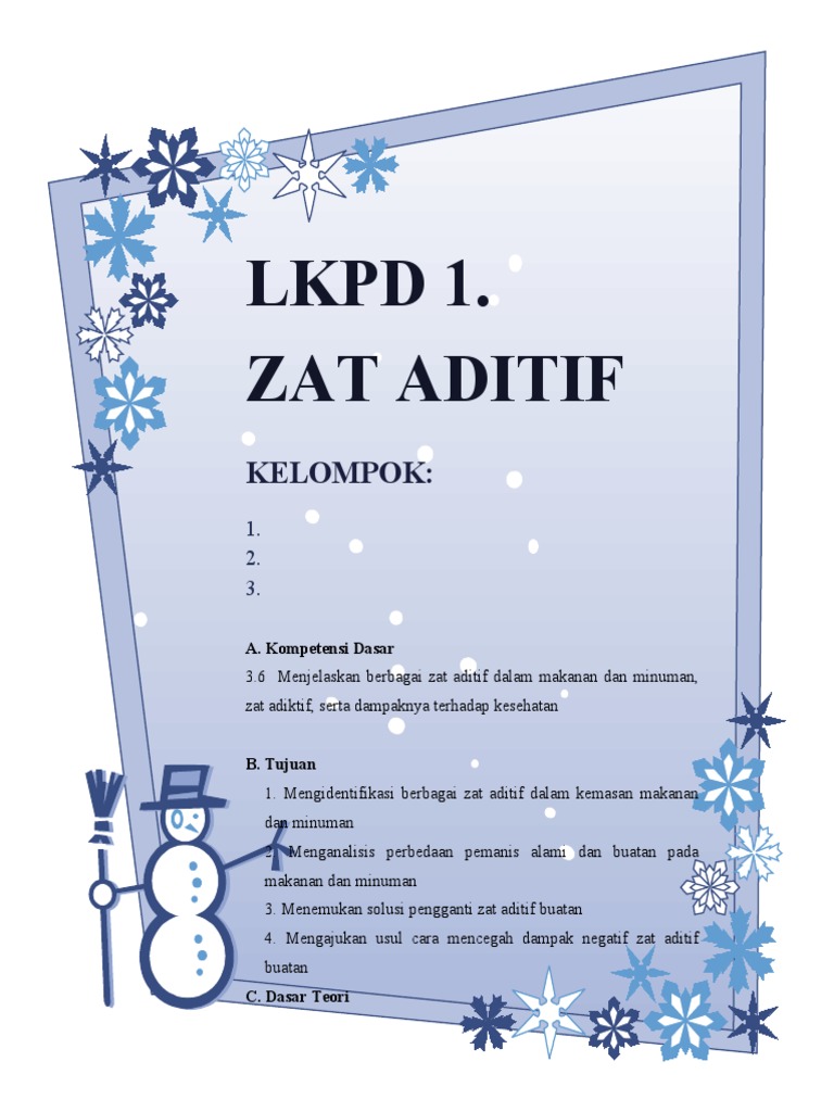 LKPD 1 Zat Aditif | PDF | Kesehatan Holistik