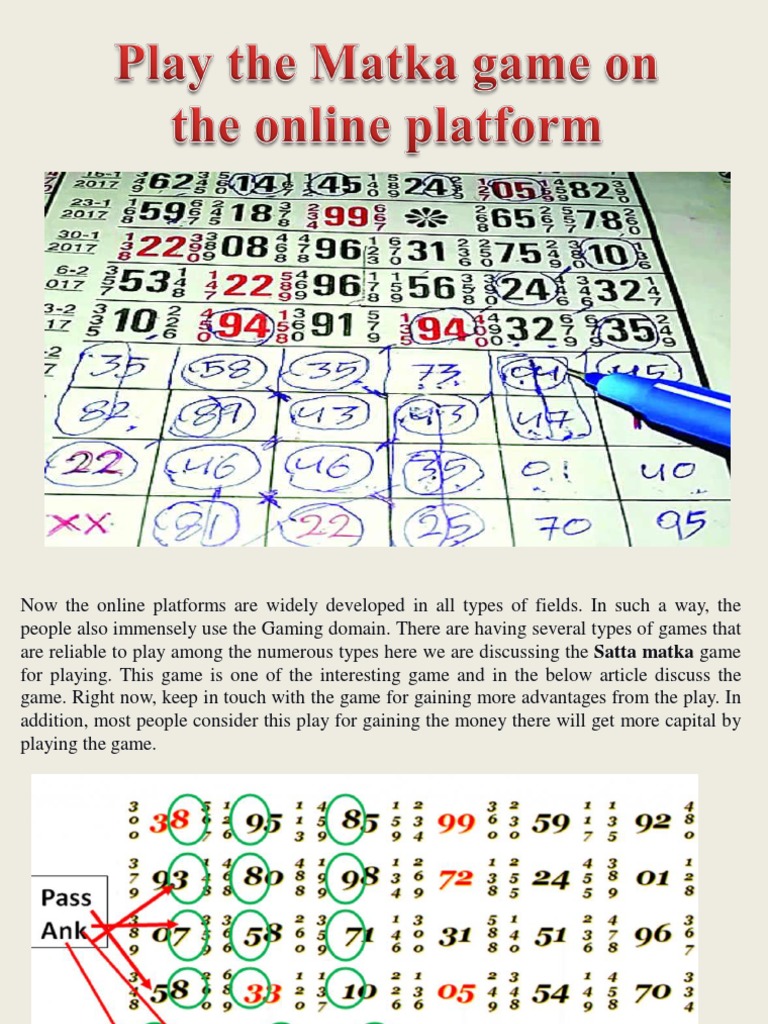Play The Matka Game On The Online Platform | PDF | Games & Activities