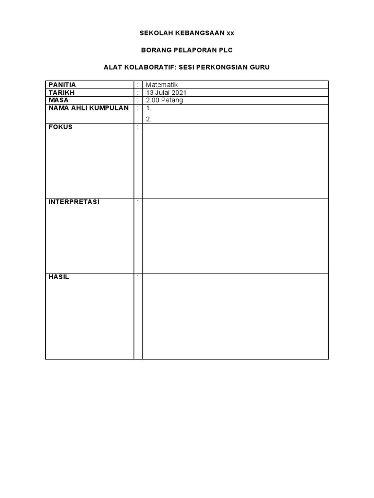 TEMPLET PLC (Teacher Sharing Session) | PDF