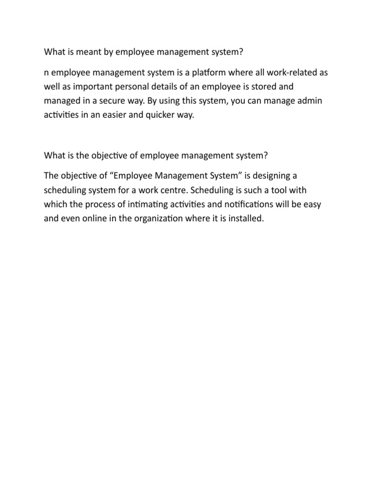 Employee Mangaement System | PDF