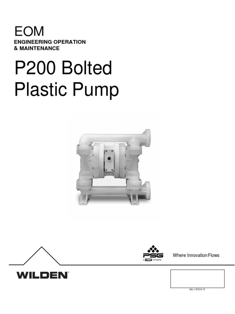 P200 Bolted Plastic Pump 1 | PDF | Pump | Valve